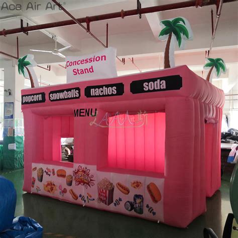Custom Inflatable Candy Stand Burger Vendor Stall 3d Coconut Tree Concession Booth For Outdoor