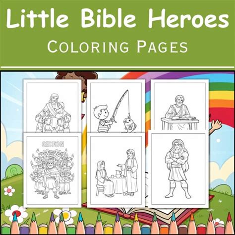 Little Bible Heroes Coloring Pages Sunday School Activities By The