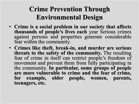 Crime Prevention Through Environmental Design I Pptx