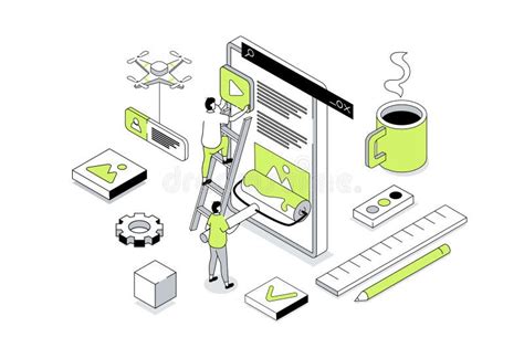 Web Design Isometric Concept Stock Illustration Illustration Of
