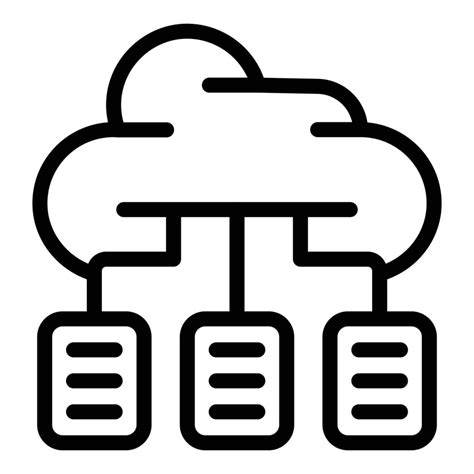 Data Cloud Icon Outline Style 15911609 Vector Art At Vecteezy