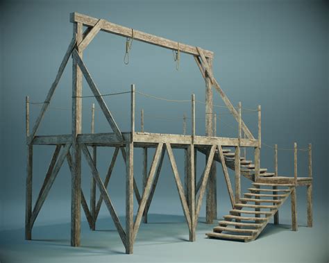 Виселица Эшафот PBR 3D Модель $30 - .unknown .ma .fbx .upk .obj ...