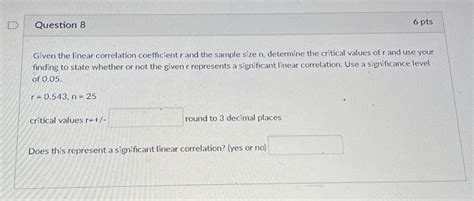 Solved Given the linear correlation coefficient r and the | Chegg.com
