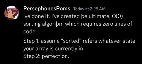 The Perfect Sorting Algorithm ·