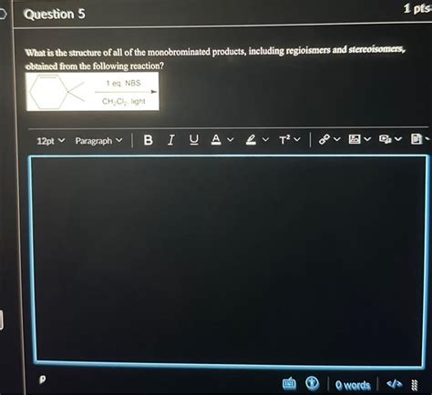 Solved What is the structure of all of the monobrominated | Chegg.com