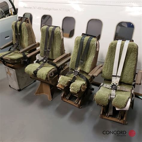 Genuine Boeing 747 400 Cockpit Ipeco Full Seat Set Captain Fo 2 X