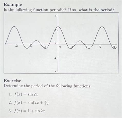 Solved Example Is The Following Function Periodic If So Chegg