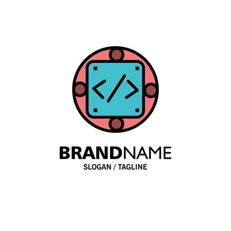 Code Custom Implementation Management Product Business Logo Template Flat Color 14671147 Vector