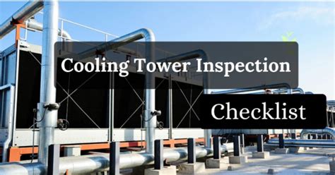 Cooling Tower Inspection Checklist
