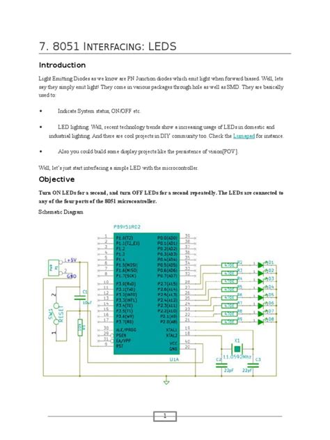 8051 interfacing leds pdf light emitting diode c programming