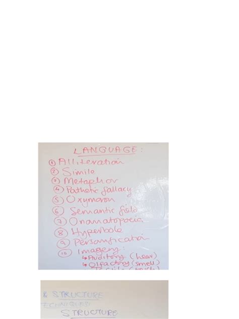 Language And Structure Techniques Pdf