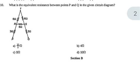 What Is The Equivalent Resistance Between Points P And Q In The Given Cir