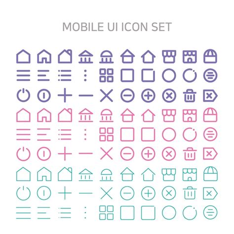 Premium Vector Vector Illustration Of Mobileui Icons