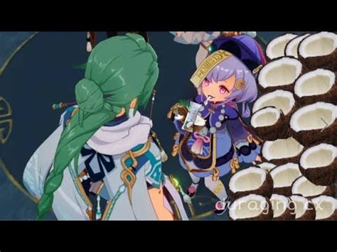 Cocogoat Milk Qiqi Wants Coconut Milk Baizhu Sensei Japanese Version Genshin Impact Youtube
