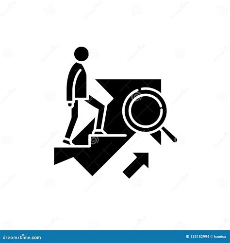Personal Goal Black Icon Vector Sign On Isolated Background Personal Goal Concept Symbol