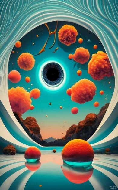 Premium Ai Image Subject A Captivating Photorealistic Depiction Of An Abstract Space