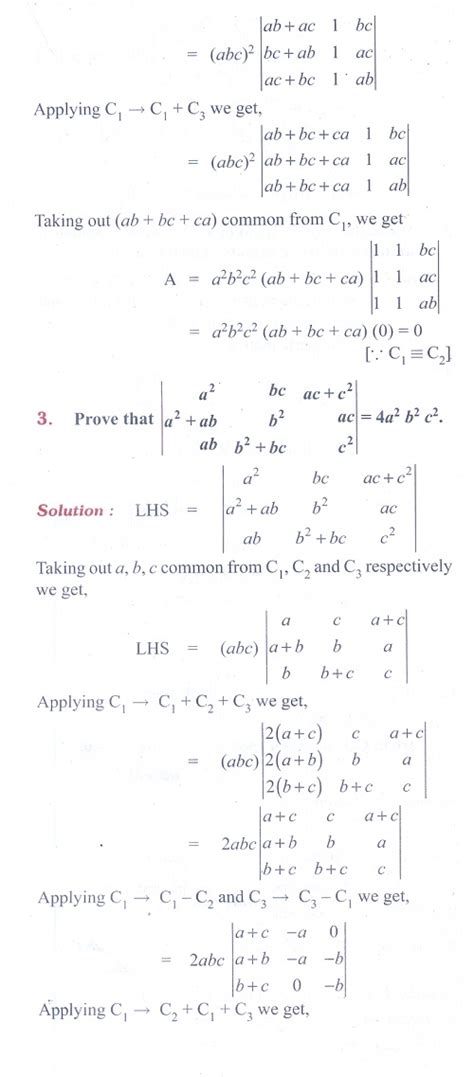 Exercise 72 Determinants Problem Questions With Answer Solution
