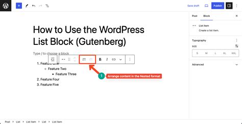 How To Use The Wordpress List Block Gutenberg