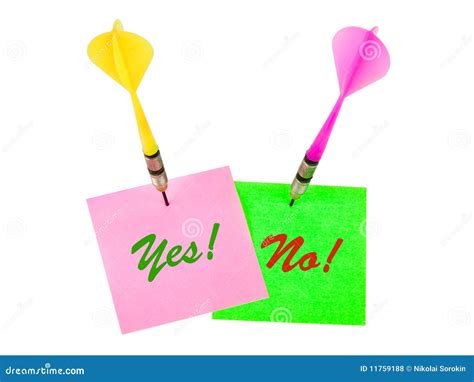 Note Papers Yes And No Stock Photo Image Of Label Papers