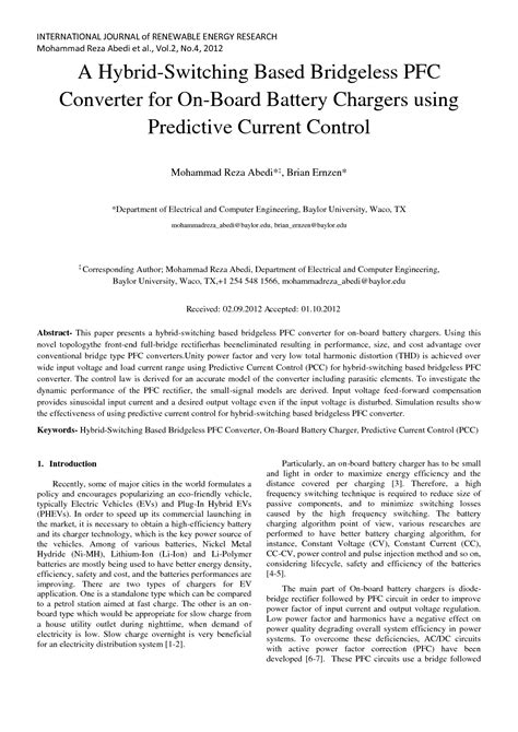 Solution A Hybrid Switching Based Bridgeless Pfc Converter For On Board Battery Chargers Using