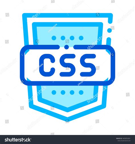 Coding Language Css System Vector Thin เวกเตอร์สต็อก ปลอดค่าลิขสิทธิ์
