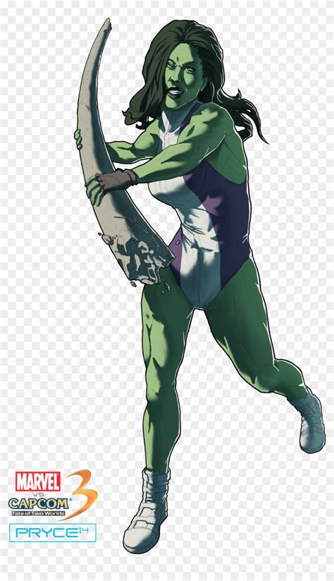 She Hulk In Mvc3 Clipart 1353363 Pikpng