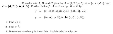Solved Consider Sets A B And C Given By Chegg Com