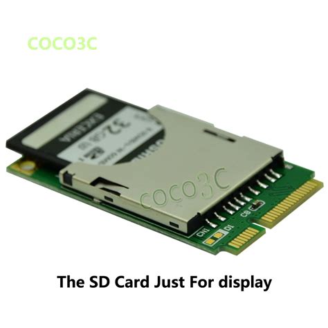 Free Shipping SD SDHC SDXC USH I To Mini PCIe Memory Card Reader MPCIe To MMC Adapter Mini PCI E
