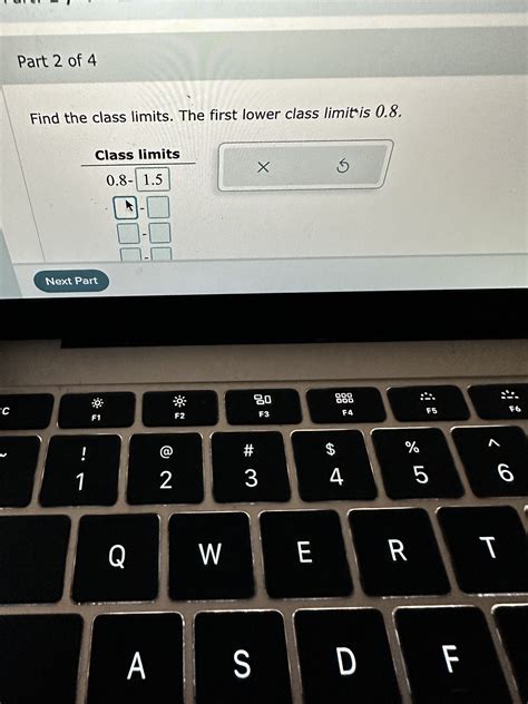 solved find the class limits the first lower class limit is