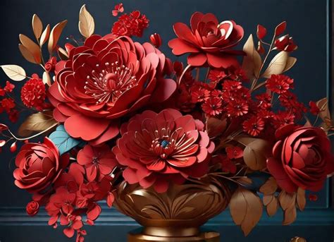 Premium AI Image D Rendering Of Pink Floral Arrangement Ai Generated