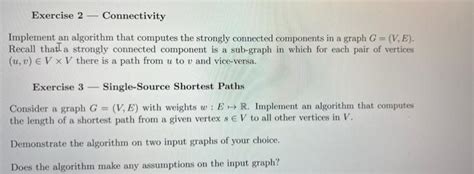 solved exercise 2 connectivity implement an algorithm that