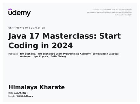 Himalaya Kharate On Linkedin Java17 Programming Udemy Learning Softwaredevelopment