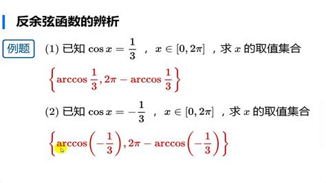高中必修四数学《反正弦函数和反余弦函数》 高清1080p在线观看平台 腾讯视频