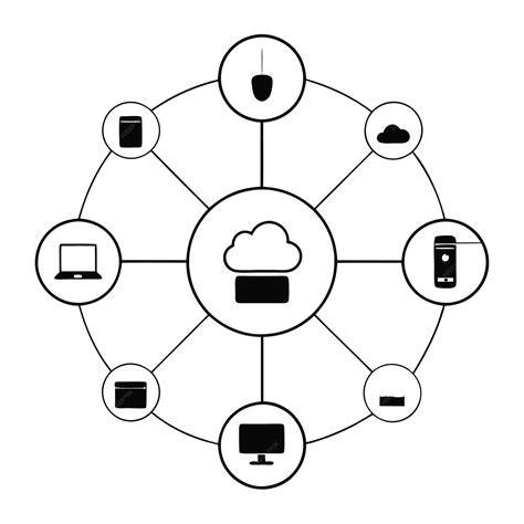 premium vector a diagram of a cloud with a diagram of a cloud and a