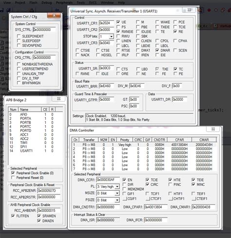 Stm32f103rb Says Usart1 Rx Versus Dma1ch1 Read