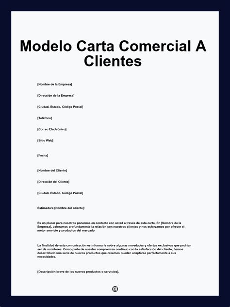 Modelo Carta Comercial A Clientes