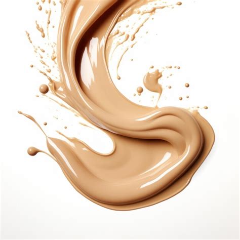 Premium Ai Image Frozen Motion A Captivating Display Of Liquid Foundation Splaying Against A