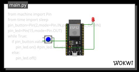 Push Button Wokwi Esp32 Stm32 Arduino Simulator