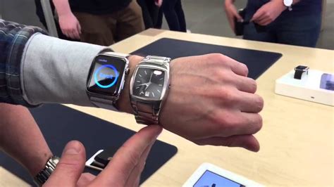 Hd Apple Watch 42mm On Small Wrist Compared To Dnky Analogue Watch