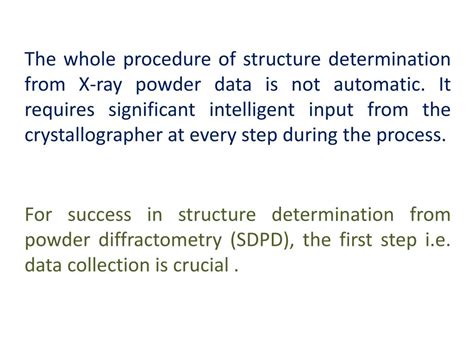 Ppt Structure Determination From X Ray Powder Diffraction Data