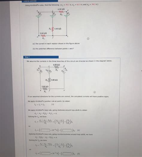 Solved Using Kirchhoff S Rules Find The Following Chegg