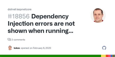 dependency injection errors are not shown when running locally · issue