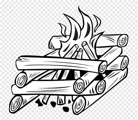 스 모어 캠프 파이어 캠핑 캠핑 일러스트 화이트 단색화 검은 Png Pngwing