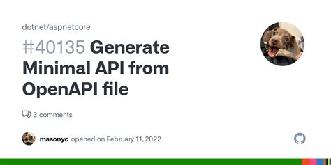 generate minimal api from openapi file · issue 40135 · dotnet