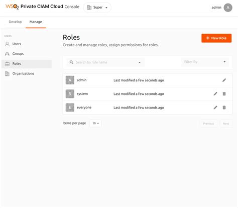Manage User Roles Wso2 Private Ciam Cloud Documentation