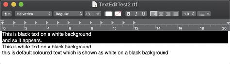 Textedit 114 Not The Dark Mode Youd Expect The Eclectic Light Company