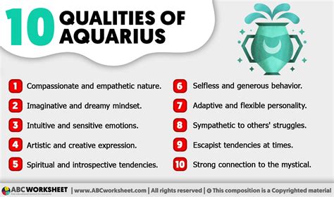 Aquarius Zodiac Sign Characteristics