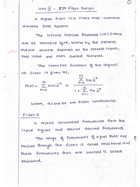 M 3 Iir Filter Design Pdf