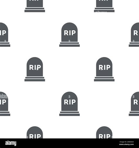 Rip Grave Vector Seamless Background Tombstone Gravestone Rest In