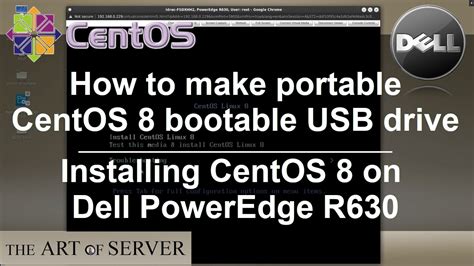 How To Make Portable Centos 8 Bootable Usb Drive How To Install Centos 8 On Dell R630 Youtube